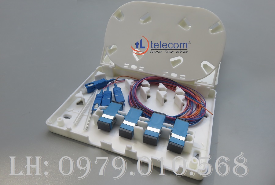 Hộp phối quang 4fo - ODF 4 core vỏ nhựa chuẩn SC/UPC